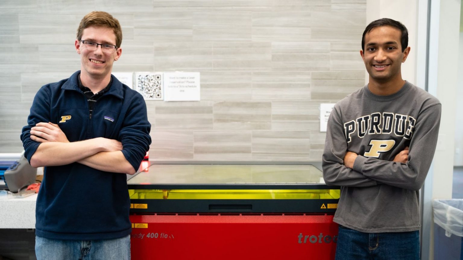 Bechtel student employees demonstrate laser engraving skills on steel ...