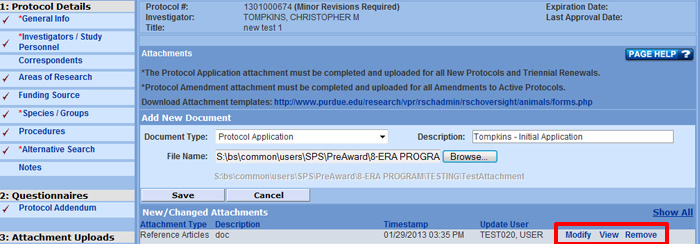 Attach IACUC Docs - Sponsored Program Services - Coeus - Purdue University
