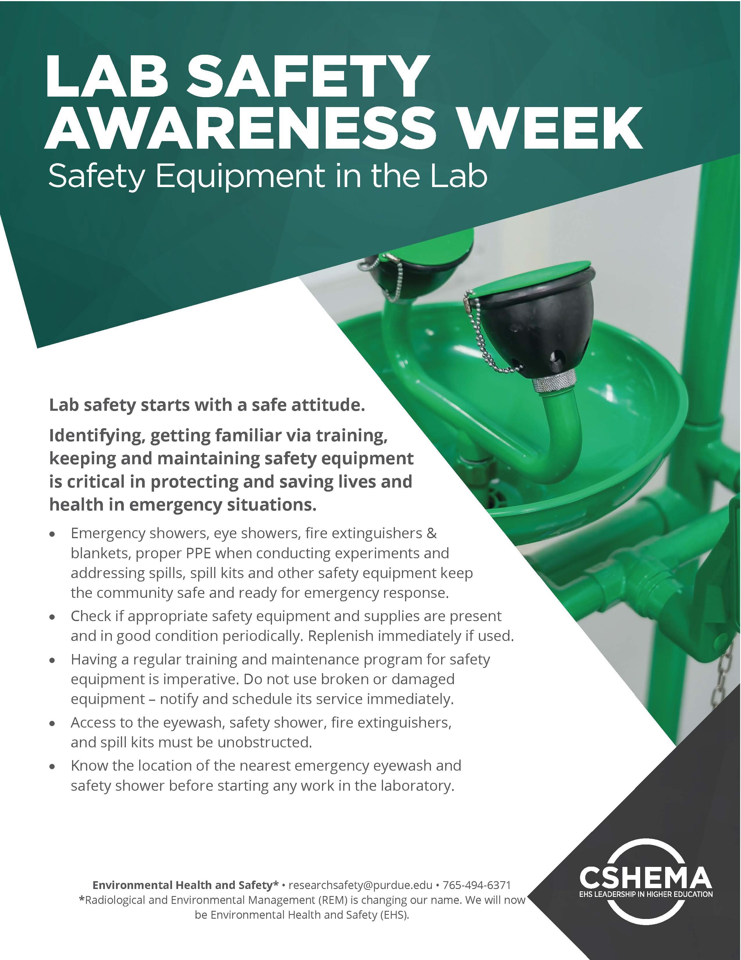2023 Laboratory Safety Awareness Week - Environmental Health and Safety ...