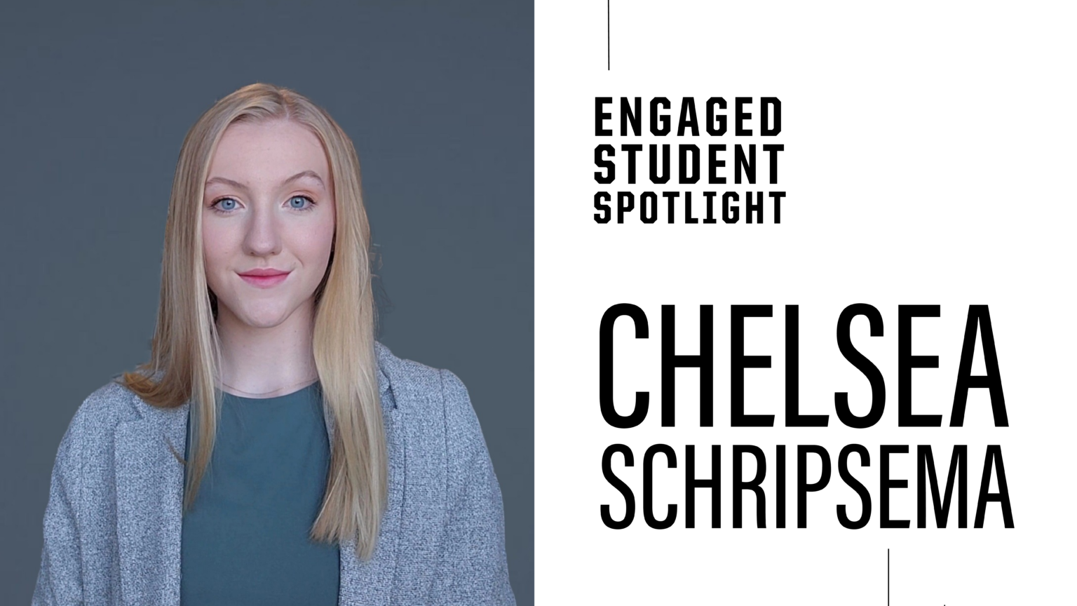 Engaged student spotlight: Chelsea Schripsema - Office of Engagement