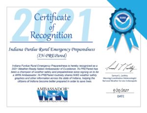 INPREP- INdiana PREPared – Indiana Purdue Rural Emergency Preparedness