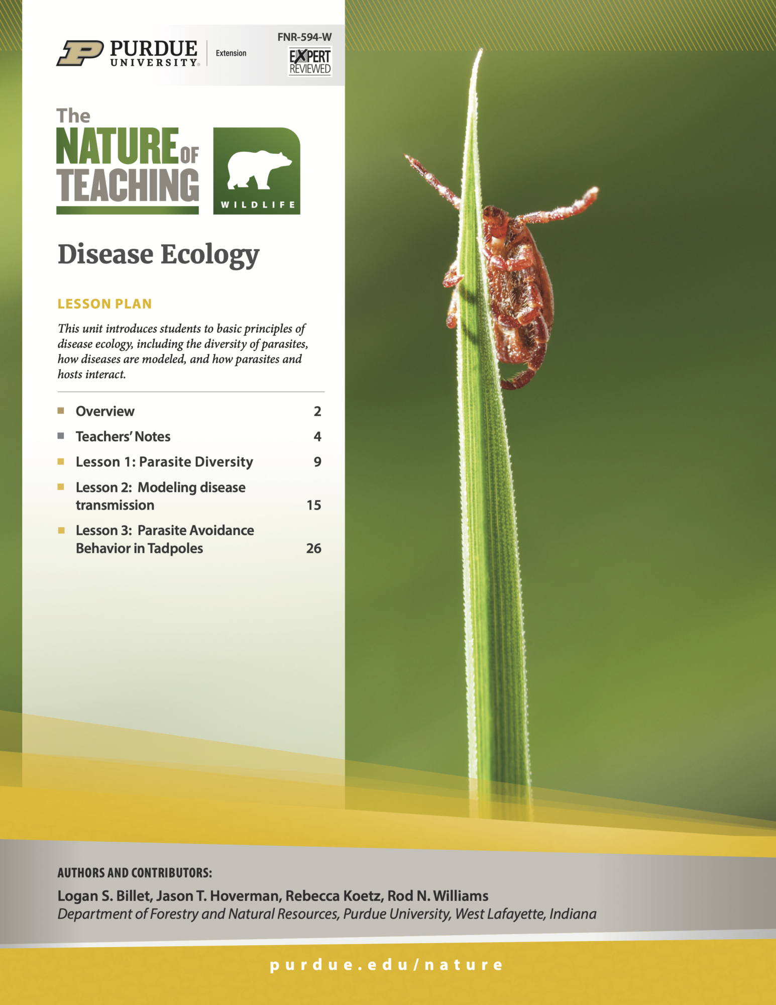 New Publication – The Nature of Teaching: Disease Ecology | Purdue ...