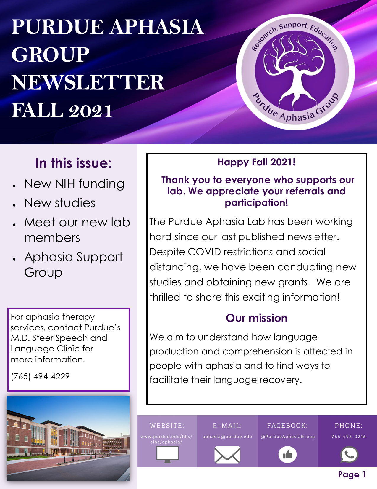 Newsletter – Aphasia Research Laboratory