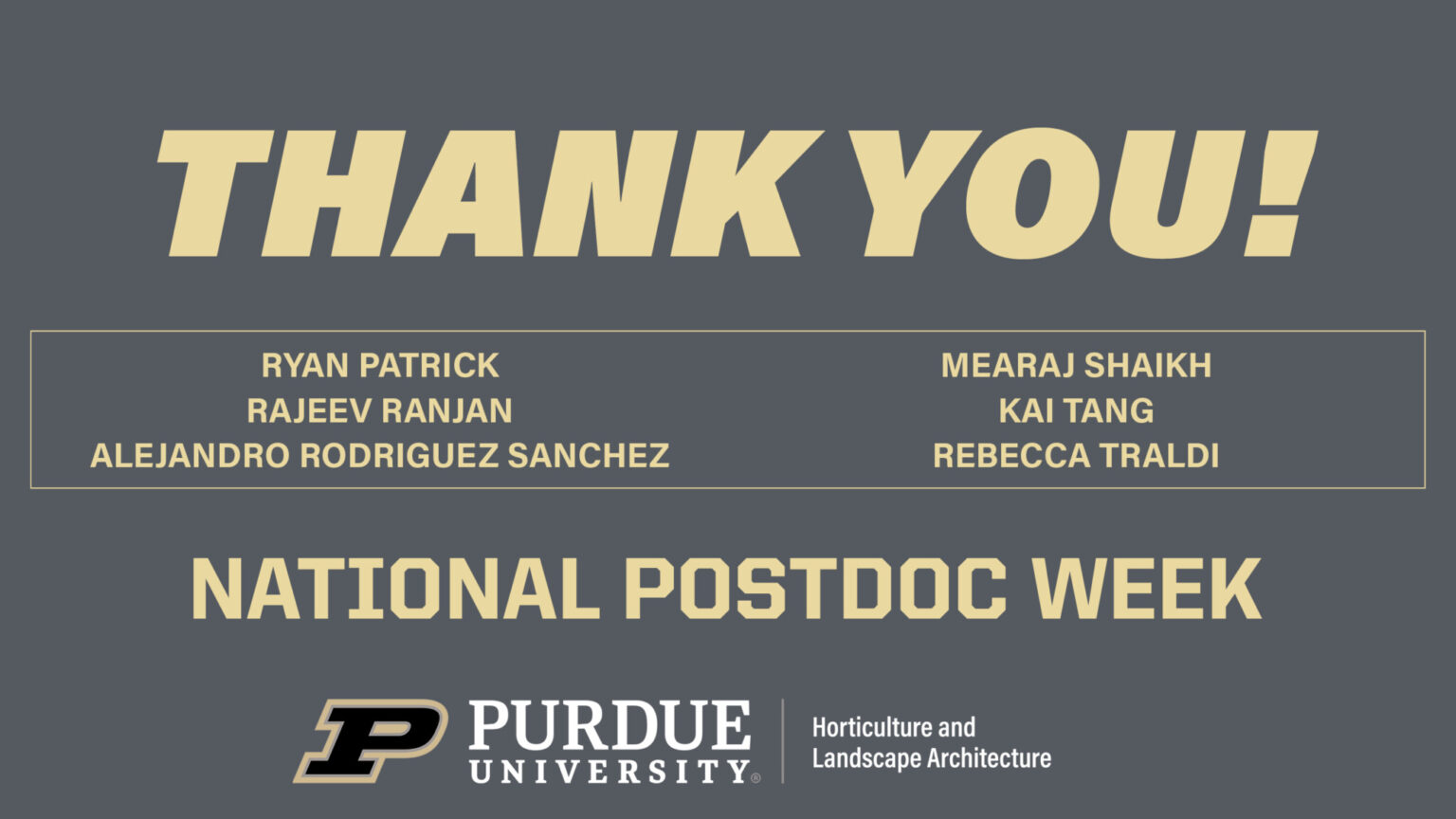 National Postdoc Week | Purdue University HLA Happenings