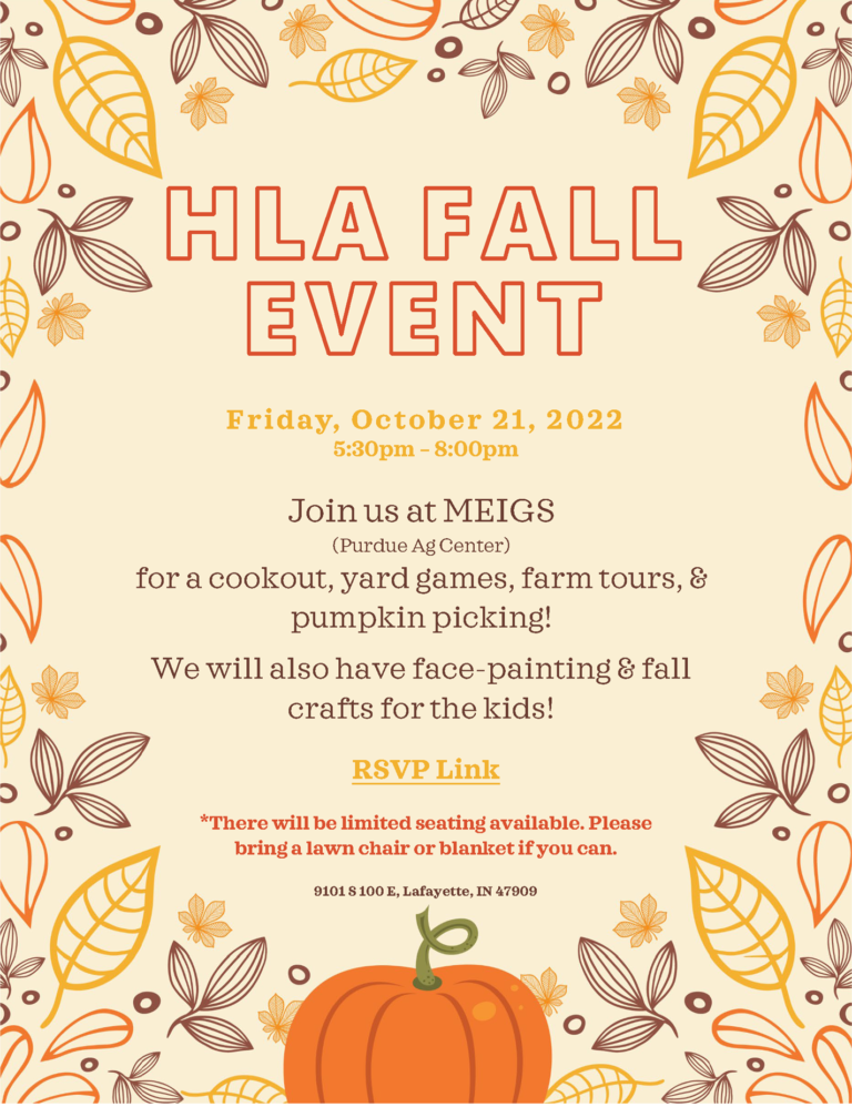 HLA Fall Event | Purdue University HLA Happenings