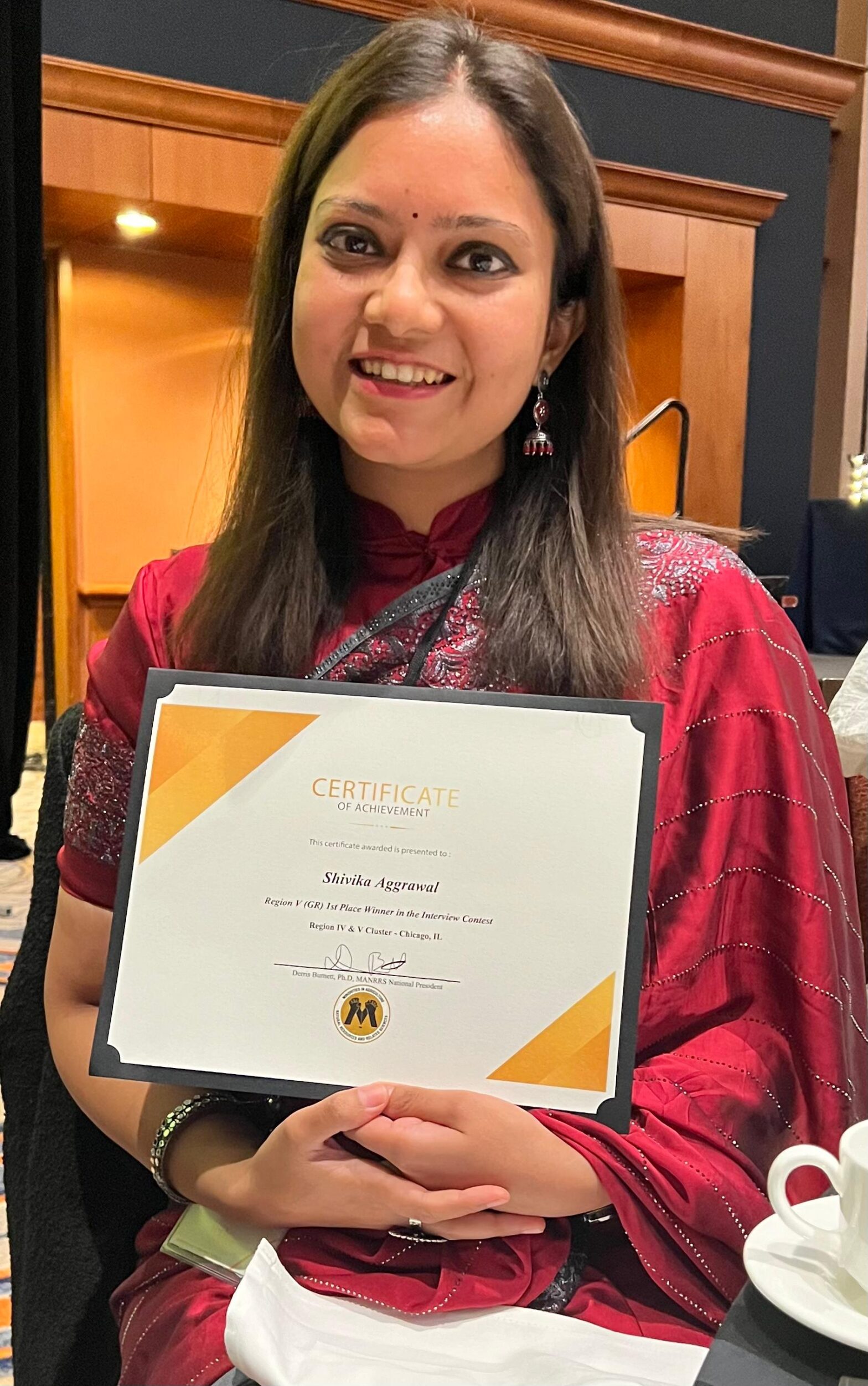 Shivika Aggrawal Attended 2023 MANRRS Meeting, Placed 1st in Interview ...