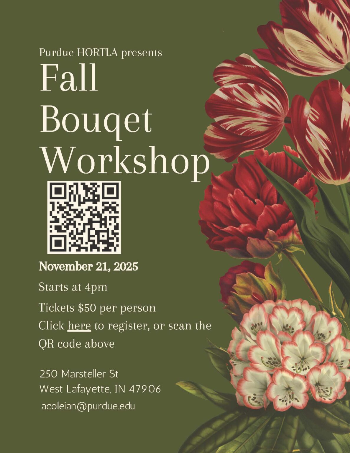 Fall Bouquet Workshop | Purdue University HLA Happenings
