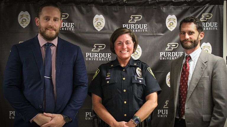 Purdue police welcome new officers and announce promotion with special ...