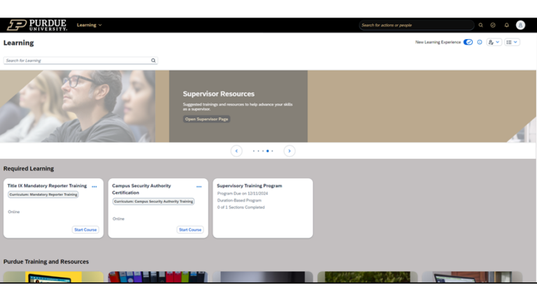 ‘New Learning Experience’ homepage available in SuccessFactors - News