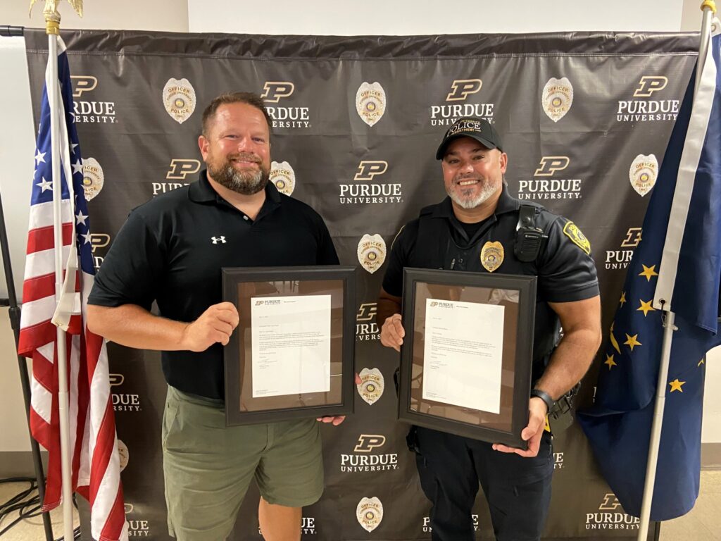Two Purdue Police K-9s officially retire; handlers recognized at ...