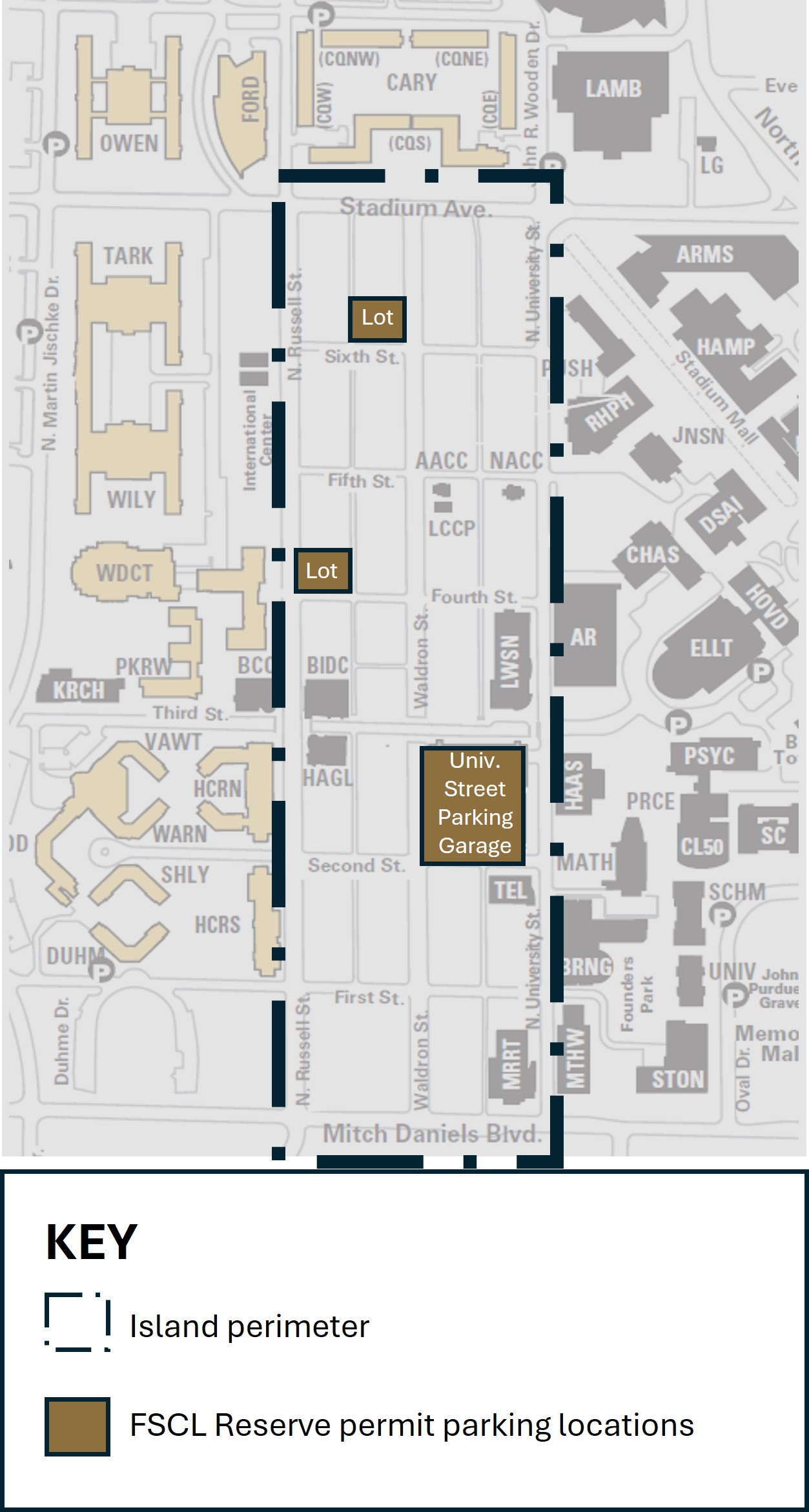 FSCL Island Parking - Purdue University Parking - Purdue University