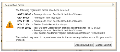 Advisor CRF Warning Confirmation - Office of the Registrar - Purdue ...