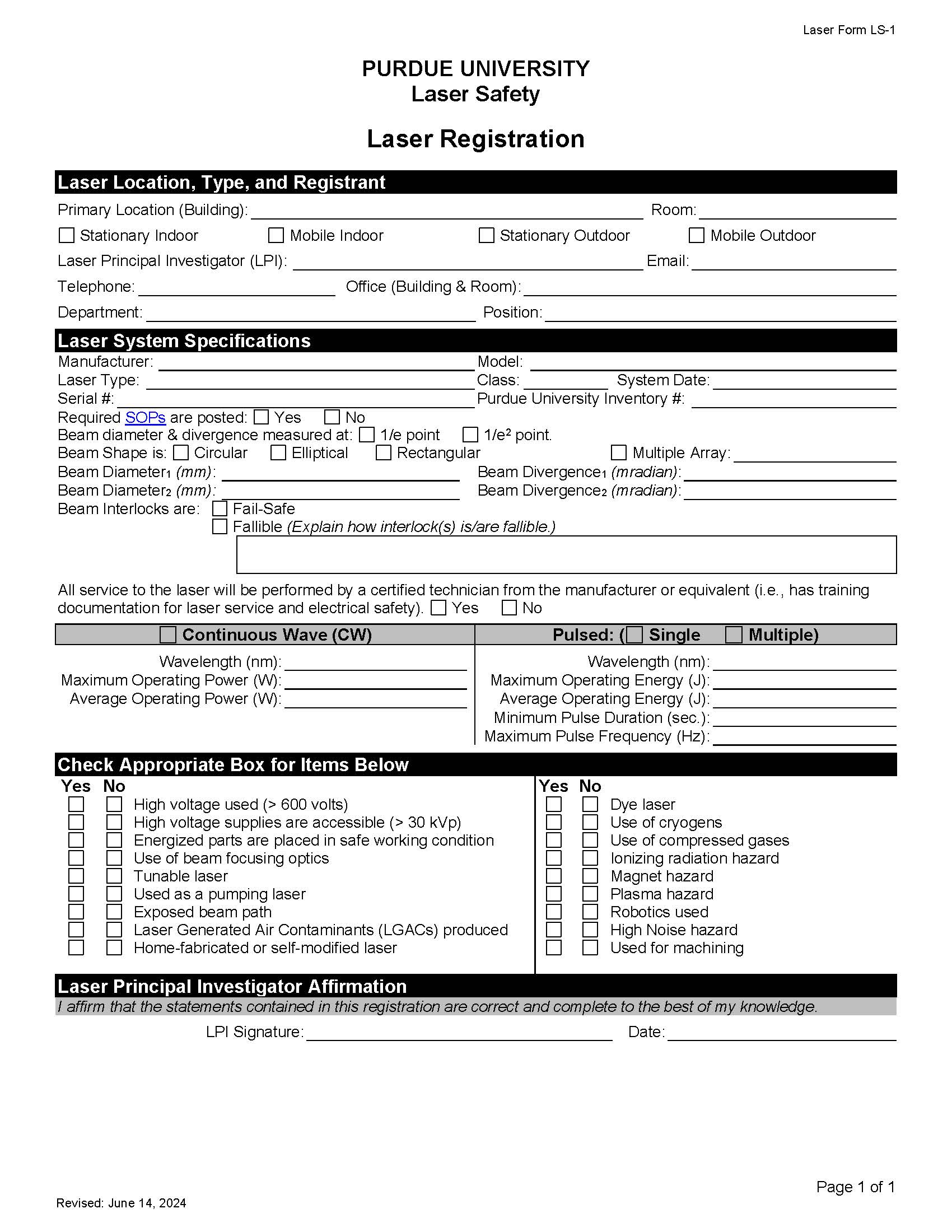 All Forms - Environmental Health and Safety - Purdue University