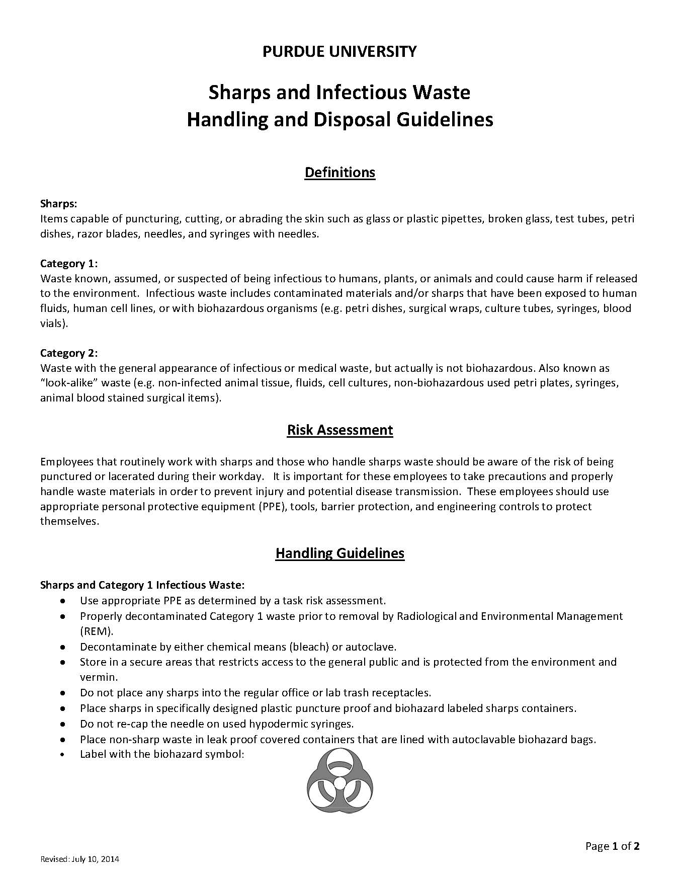 Compliance Programs - Environmental Health and Safety - Purdue University