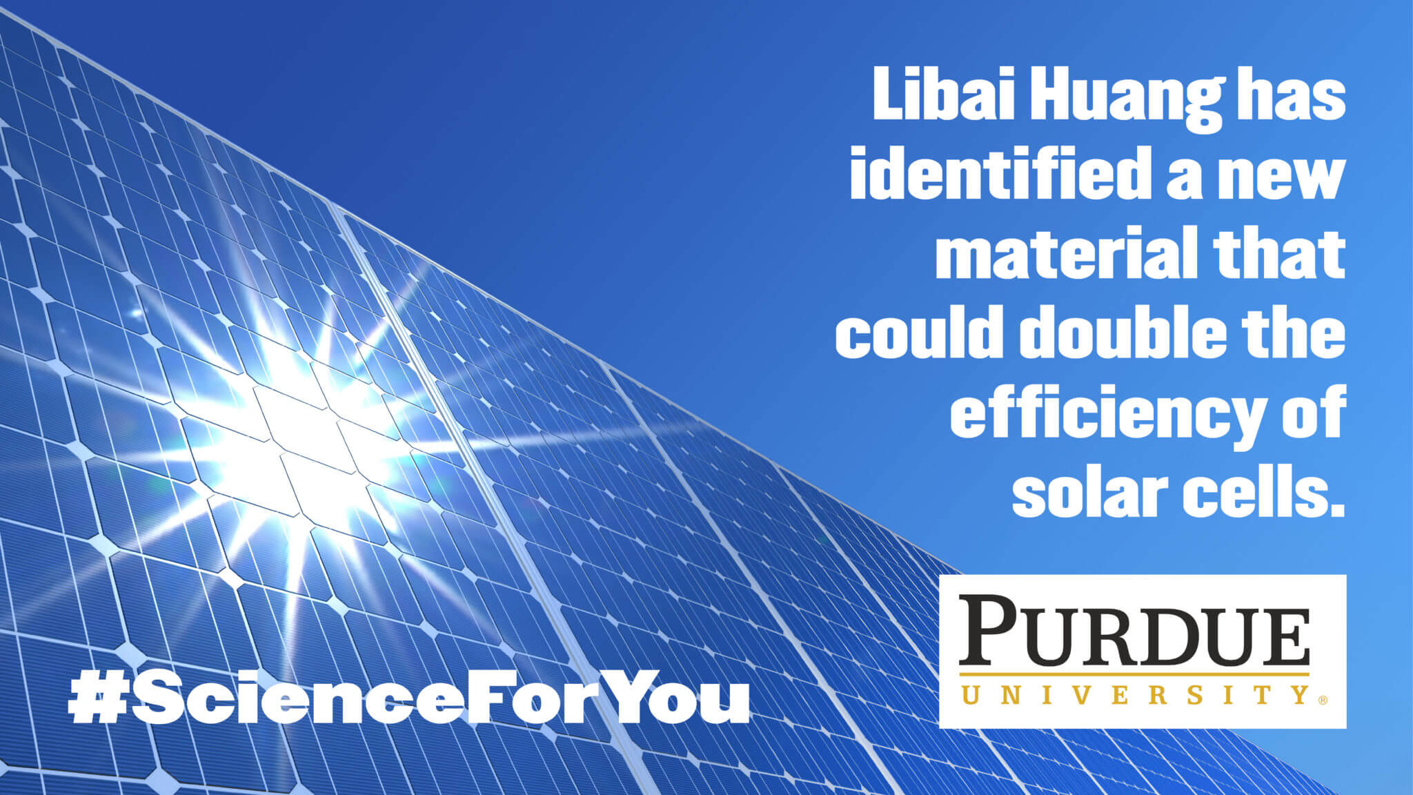 Science for You: Doubling the efficiency of solar cells - Research at ...