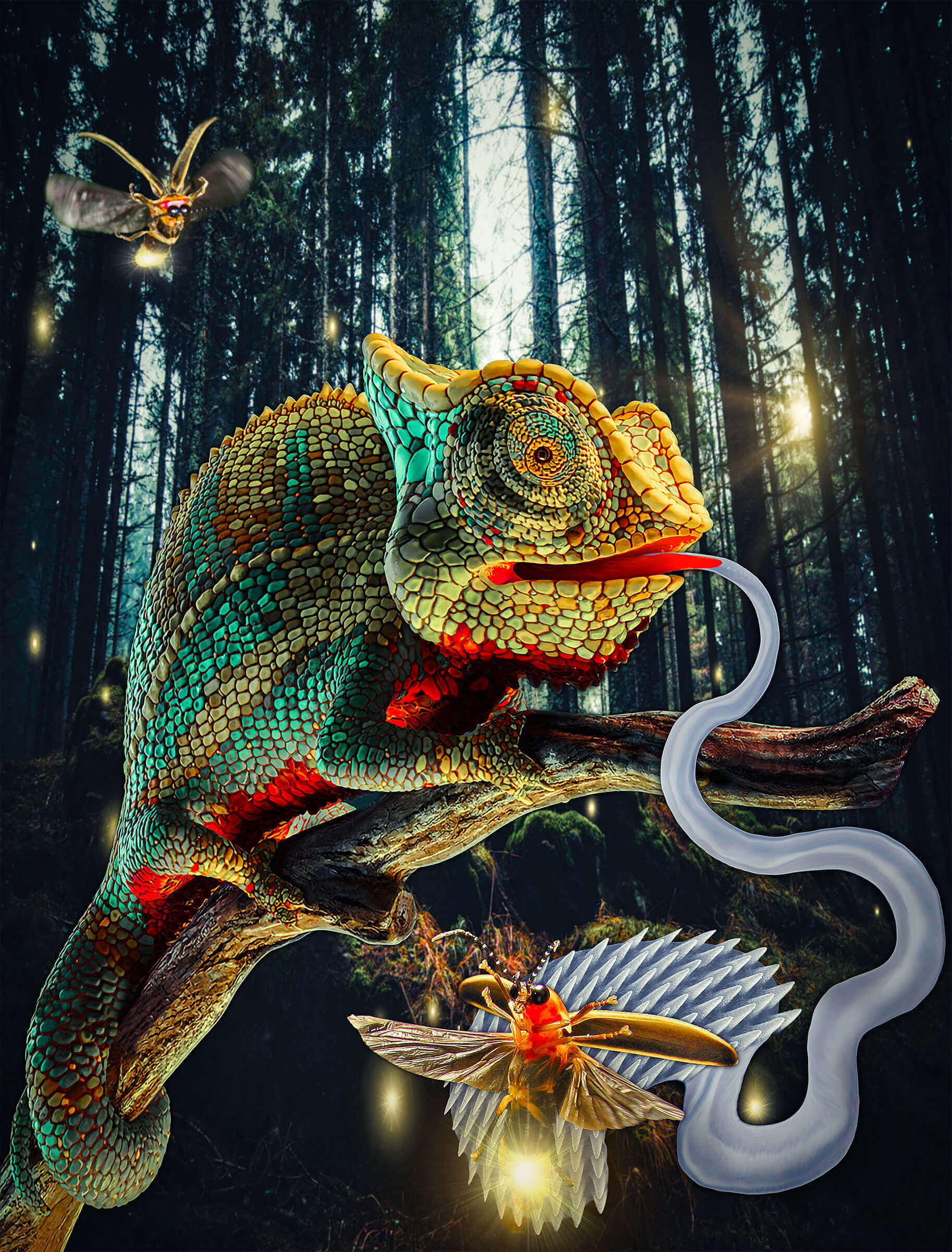 Chameleon’s tongue strike inspires fast-acting robots that catch live ...