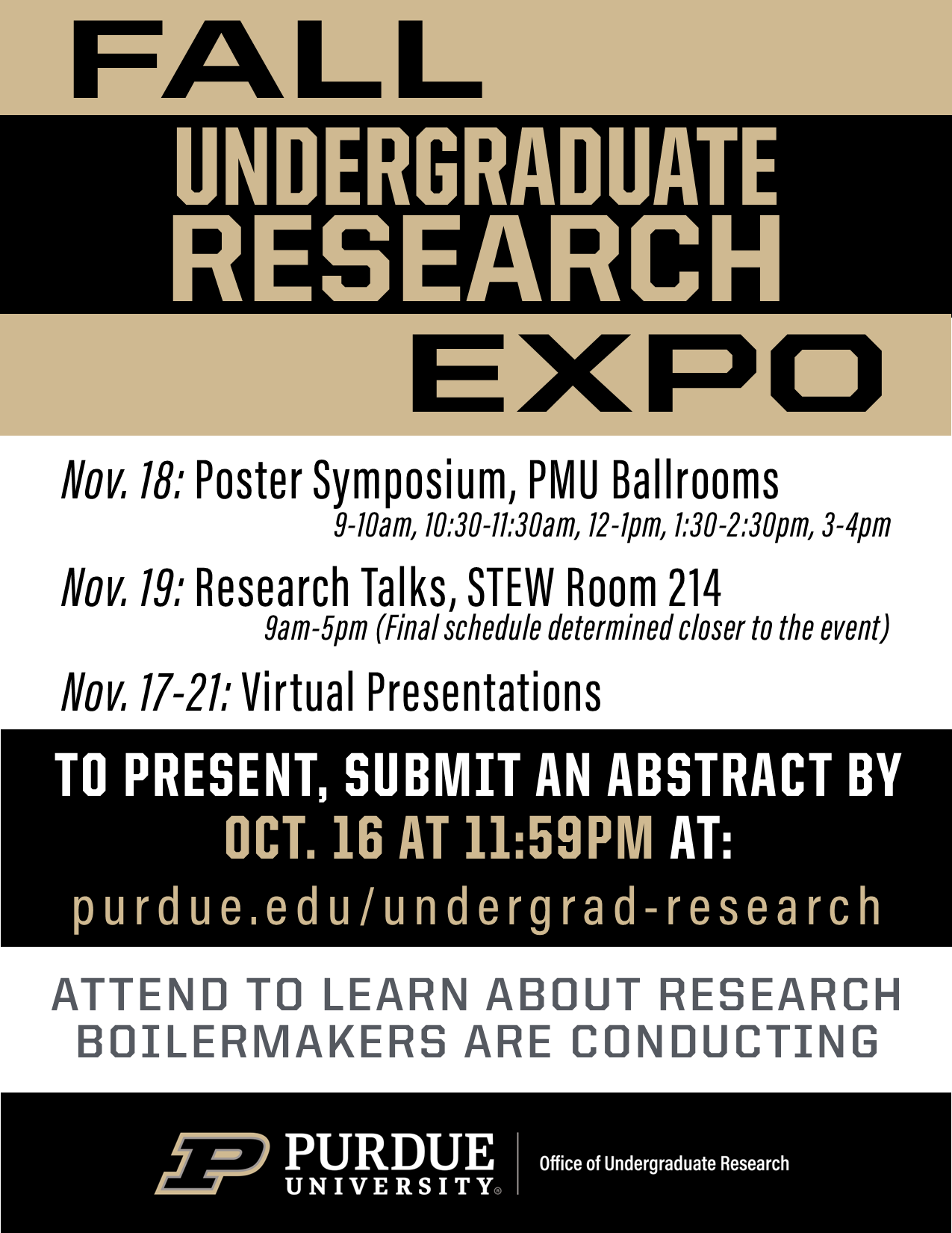 Fall Expo Information - Office of Undergraduate Research - Purdue ...