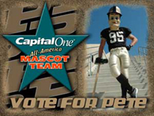 Purdue Pete seeks votes: Mascots to face off in Capital One competition