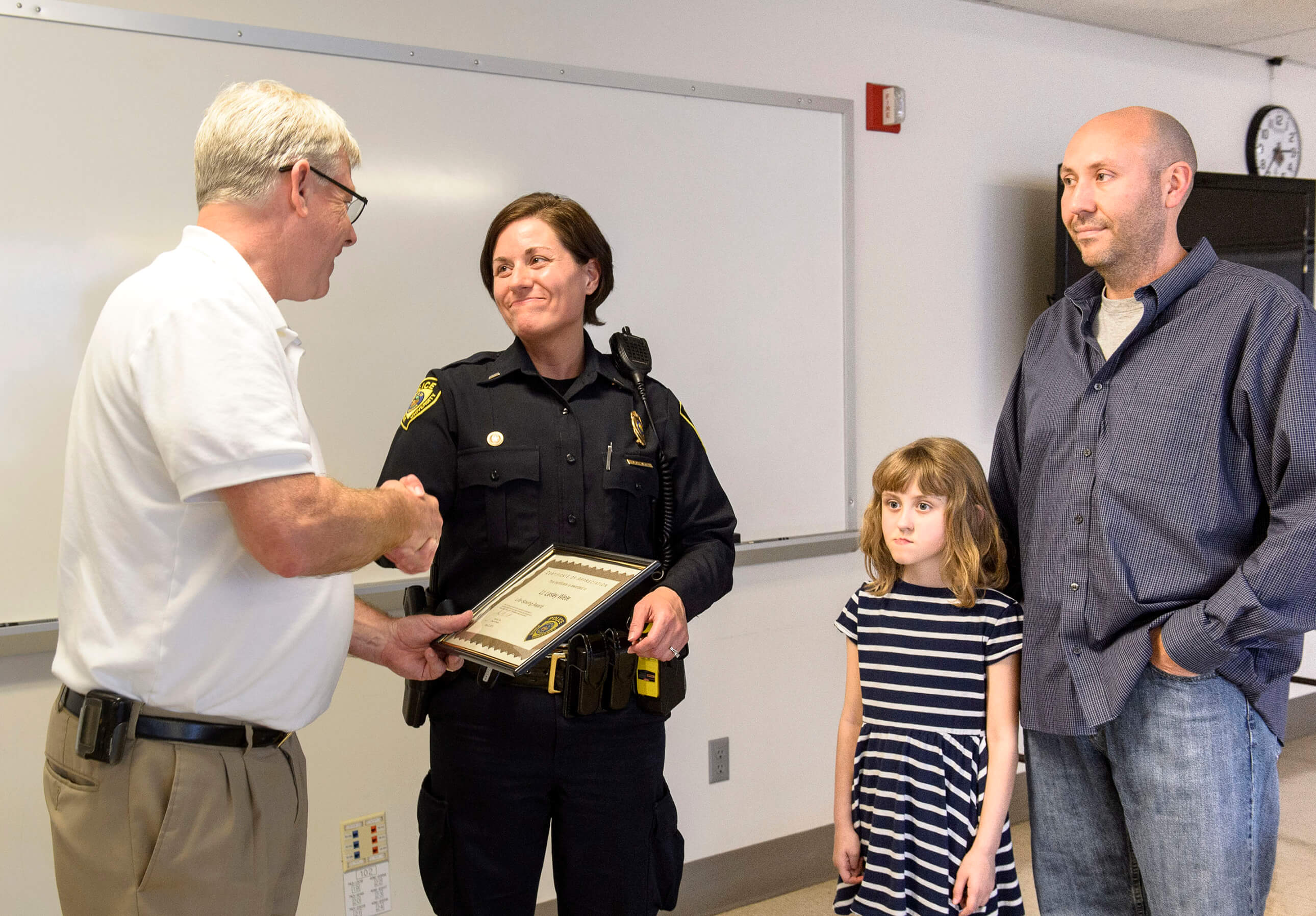 Purdue police lieutenant honored with Lifesaving Award - Purdue University