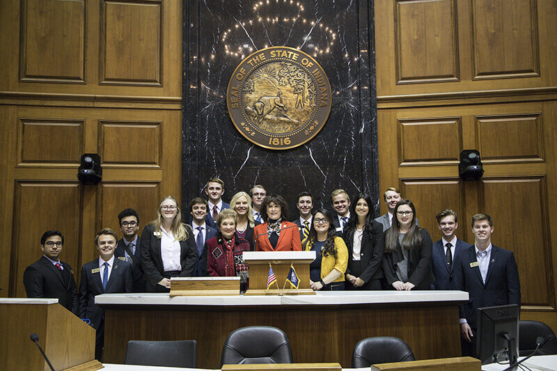 Purdue cheerleading team, PSG visit Indiana Statehouse - Purdue ...